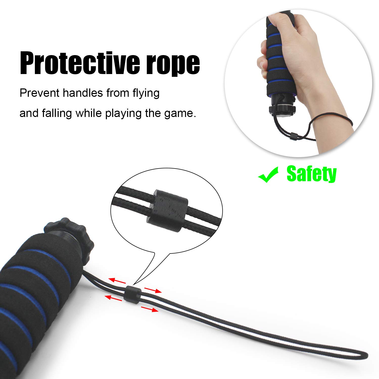 AMVR Dual Handles Gamepad Just for Oculus Quest 1 or Rift S Controllers Playing Beat Saber Game (Not Fit Quest 2)