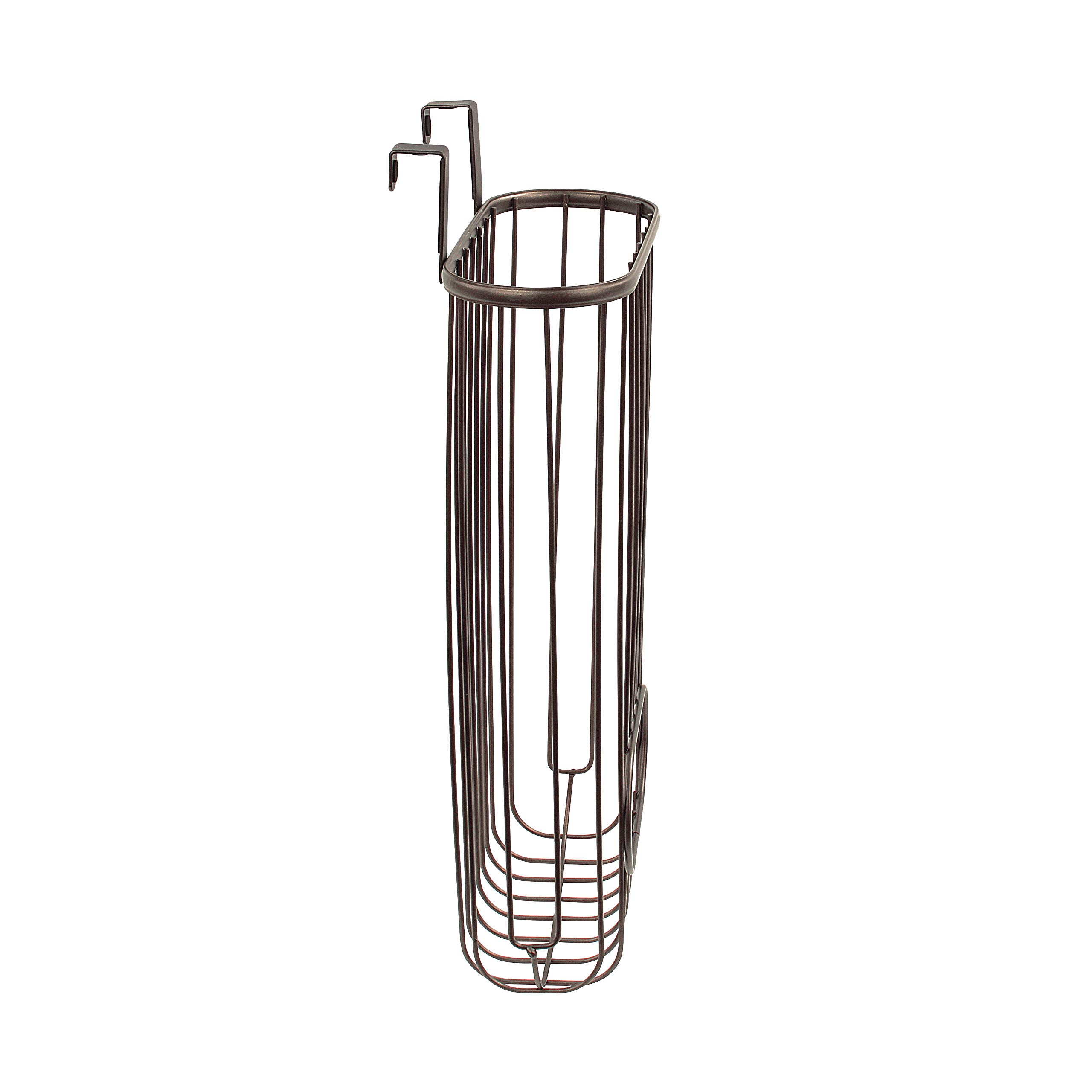 Spectrum Diversified Ashley Over-The-Cabinet Dispenser Plastic Holder for Kitchen Storage & Organization, Under Sink Organizer for Recycling Grocery Bags, Bronze