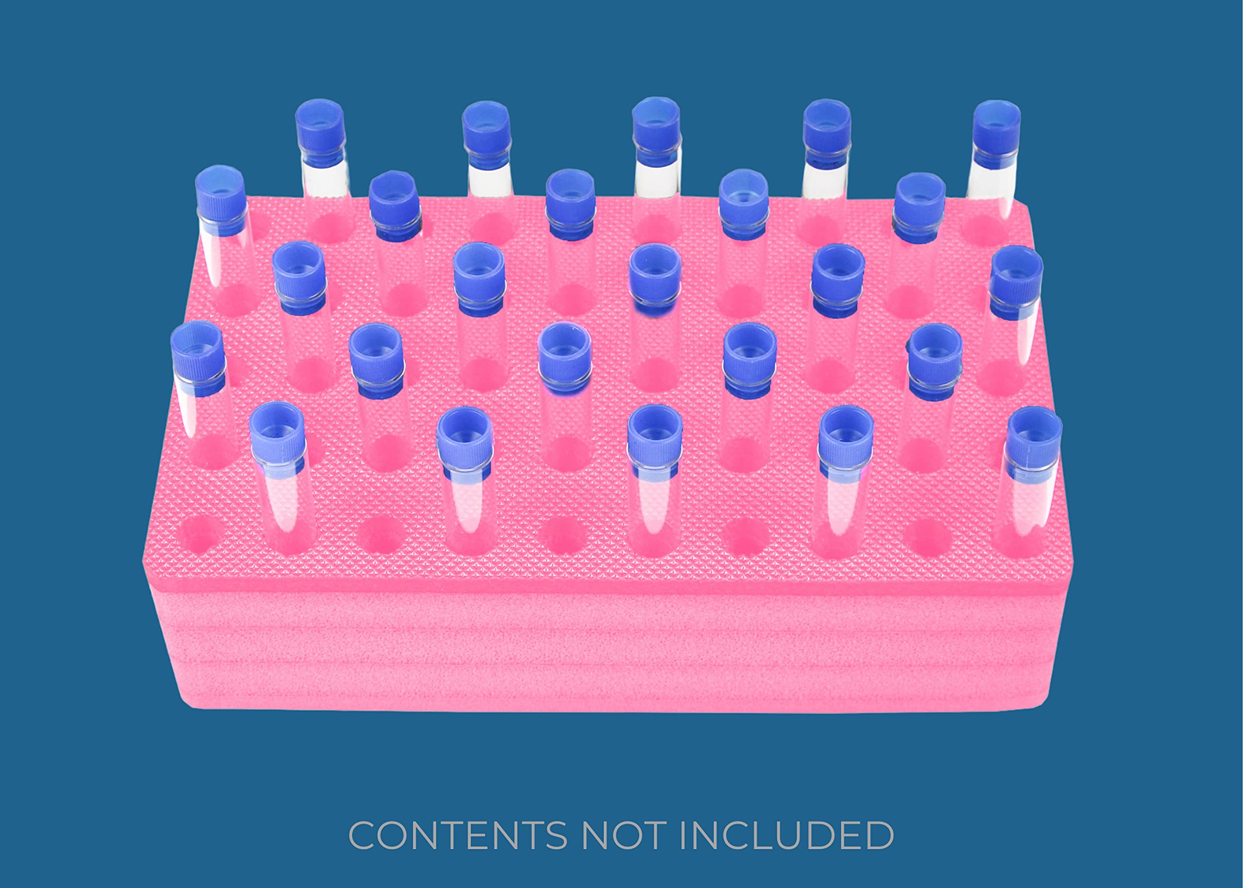 Polar Whale 10 Test Tube Racks Pink Foam Storage Rack Organizer Stand Transport Holds 50 Tubes Each Fits up to 12mm Diameter Tubes