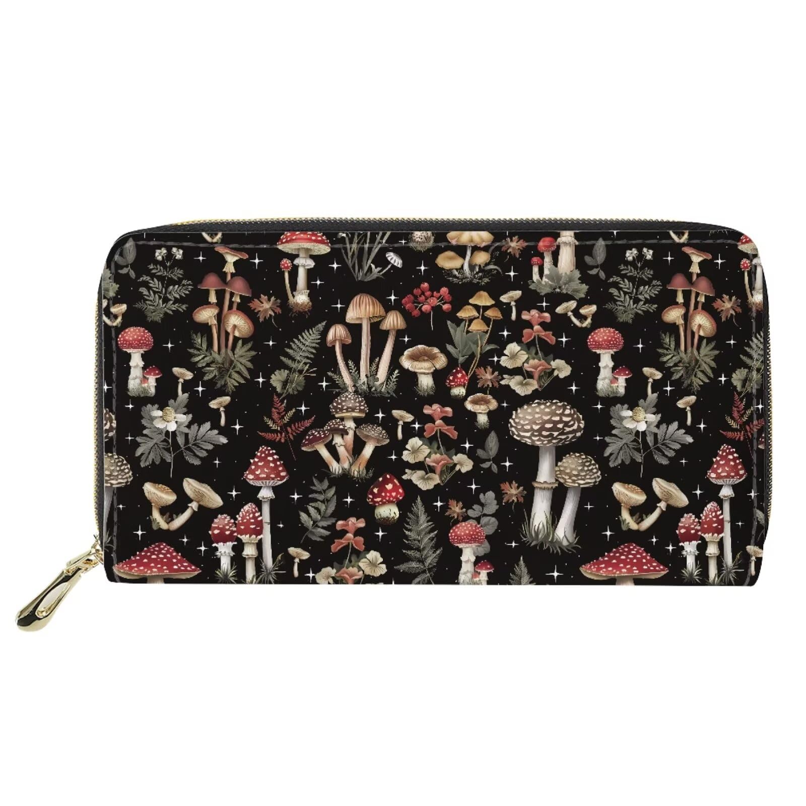 Pensura Women PU Leather Wallet Long Travel Wallet Ladies Purse Zip Around Large Capacity Printed Dogs Lover Travel Card Phone Holder
