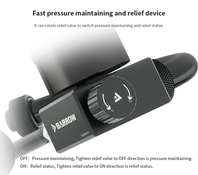 Barrow Computer Water-Cooled Airtightness Tester Seal Test Tool Pressure Test Leak Tester,Manual air Tightness Tester for Computer Water Cooling,GJQM-01