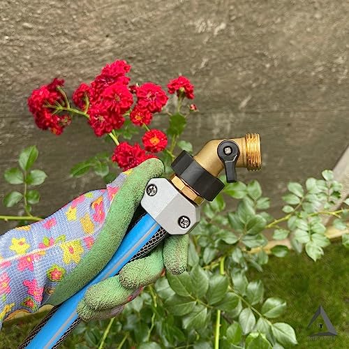 DBR Tech Garden Hose Repair Kit, Male and Female Solid Aluminum Alloy Connectors, Heavy-Duty Rust Resistant Coupler Supports High Water Pressure Systems, 1 Pack