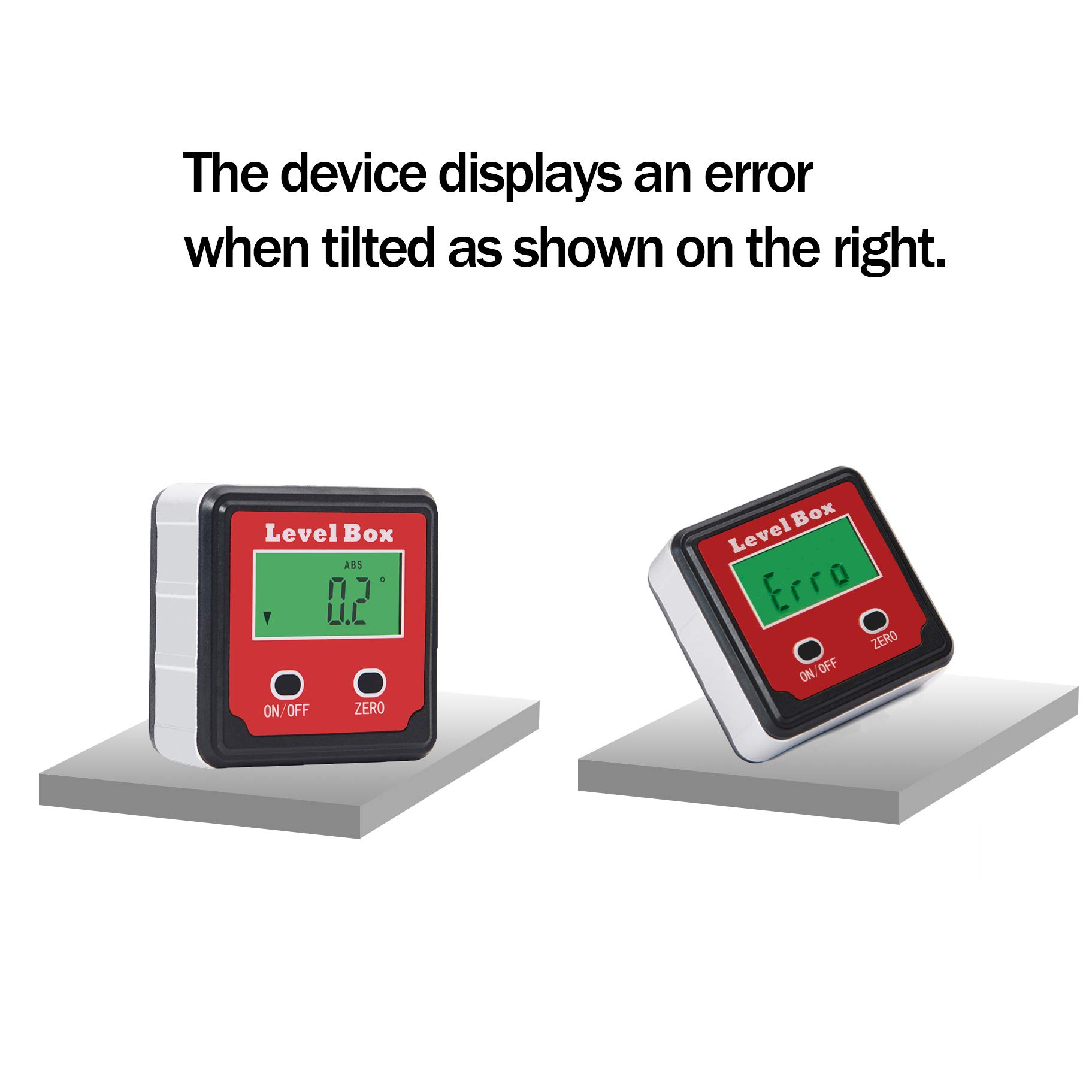 Beslands Backlight Digital Level Box Protractor Angle Finder Gauge Bevel Gage Inclinometer with Aluminium Framework Magnetic Base Saw Electronic Finding