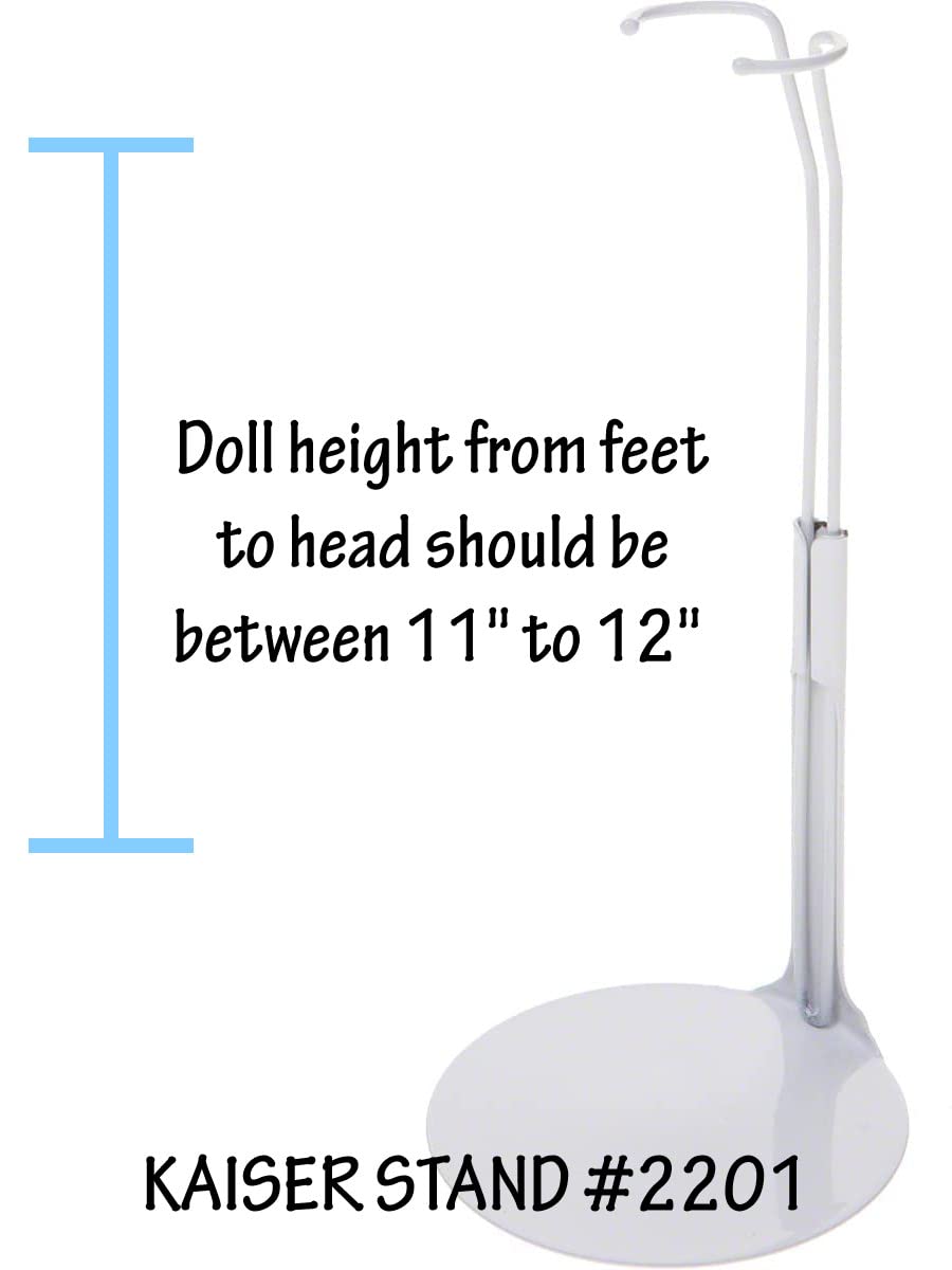 Doll Stand 2201 - White Doll Stand for 11" to 12" Small-Waisted Fashion Dolls, 6-Pack