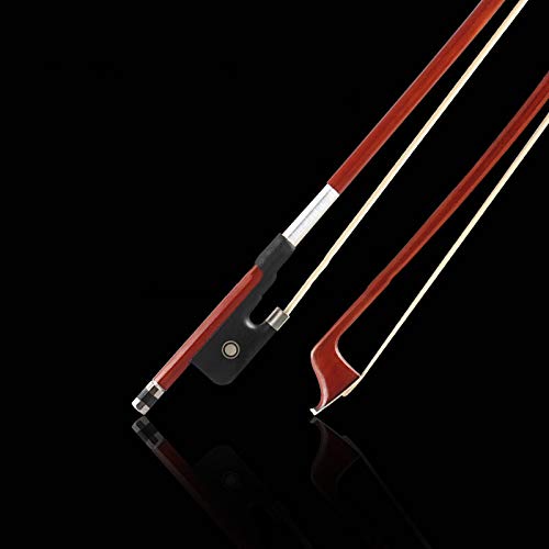 AMZZ Professional Full Size 4/4 Violin Bow Well Balanced Round Brazil Wood Stick Horsehair (4 4 Violin Bow)