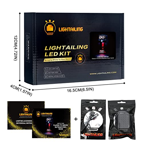 LIGHTAILING Led Light for 76238 Classic TV Series Bat-Man Batmobile Cowl Building Blocks Model - NOT Included The Model Set