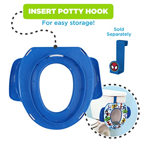 Spidey and His Amazing Friends "Team Up" 2 Piece Essential Potty Training Set - Soft Potty Seat, Step Stool