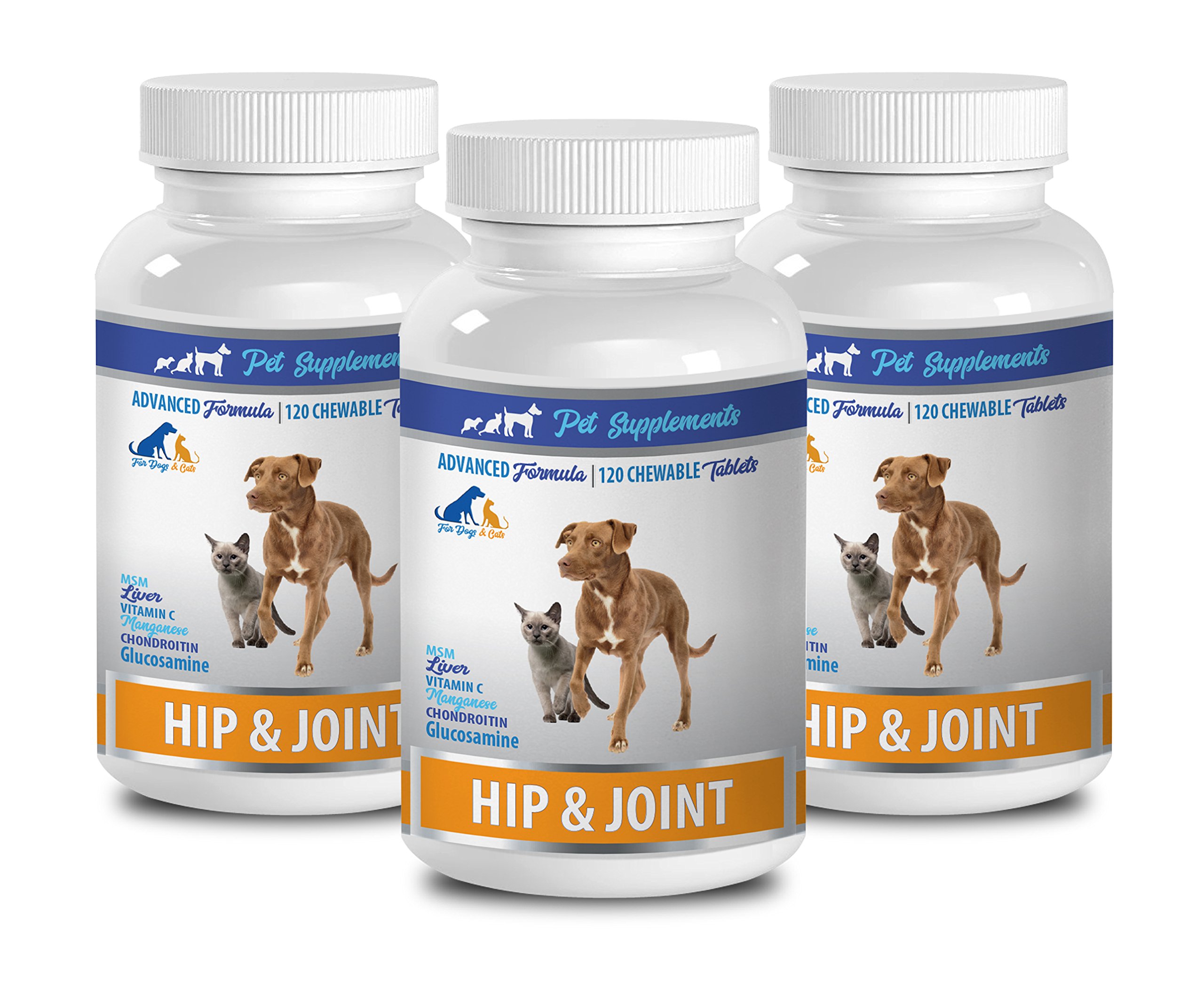 Dog Joint Supplement chewable - Hip and Joint - Health and Support - for Dogs and Cats - chondroitin for Dogs - 3 Bottle (360 Chews)
