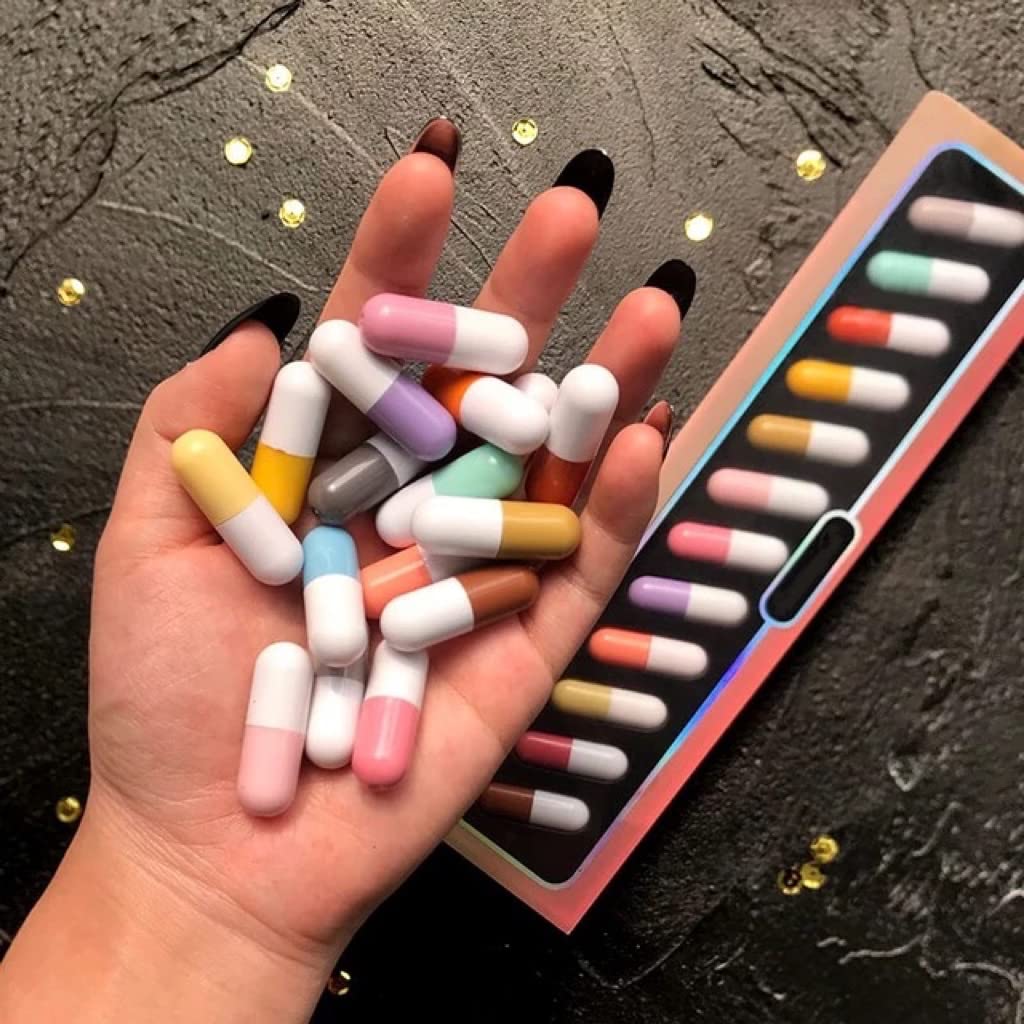 BonyTec MadayFormula Pill Lipstick Mini, 12 Colors Matte Lipstick, Lip Capsules, Waterproof Long Lasting Mini Capsules Lipstick Set Gift for Girls Women