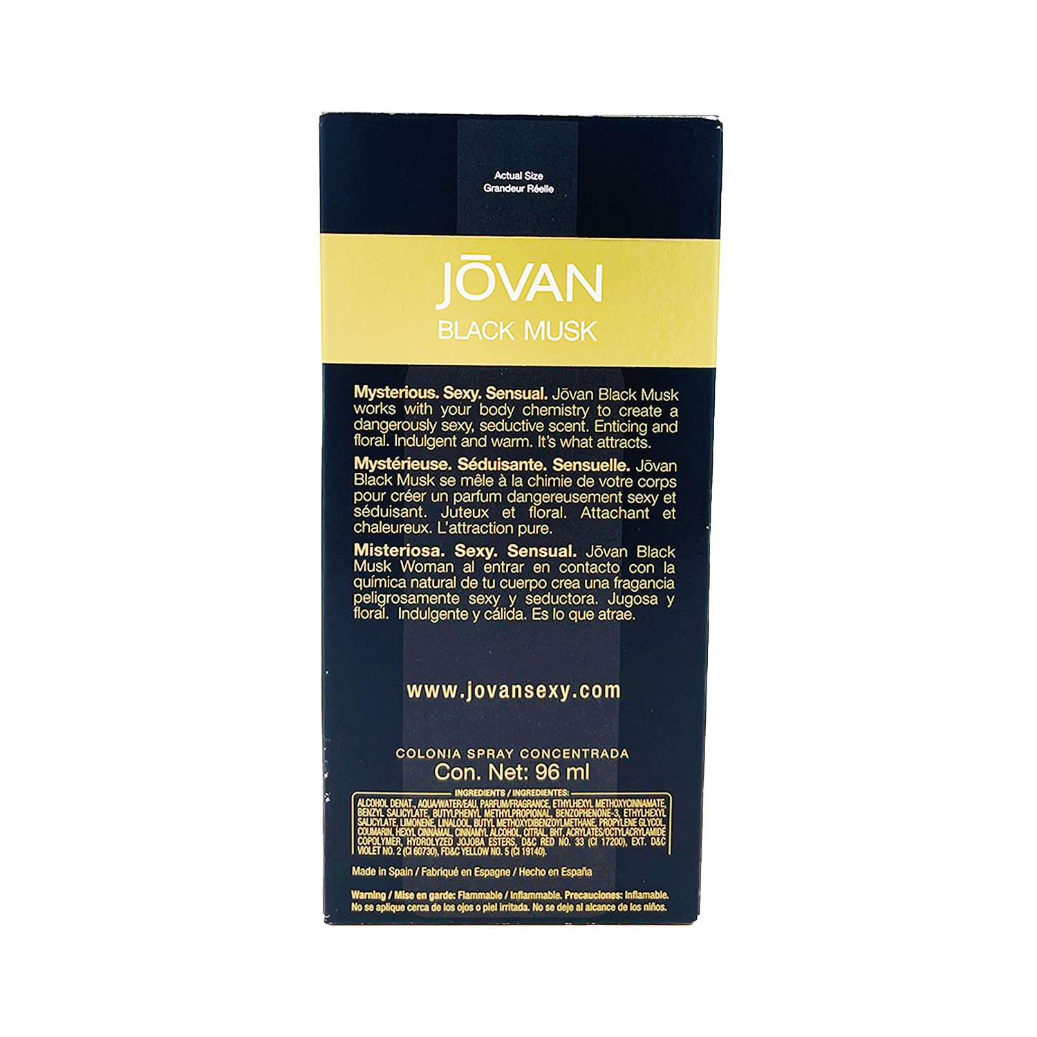 JOVAN BLACK MUSK by Jovan COLOGNE CONCENTRATE SPRAY 3.25 OZ for WOMEN