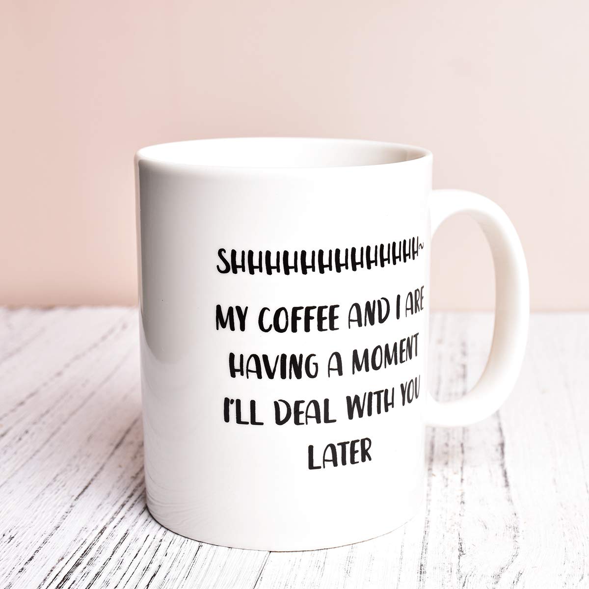Bosmarlin Large Funny Mug Gift for Coffee Lover, Big Humor Cup Office Worker, 17.5 Oz, Dishwasher and Microwave Safe