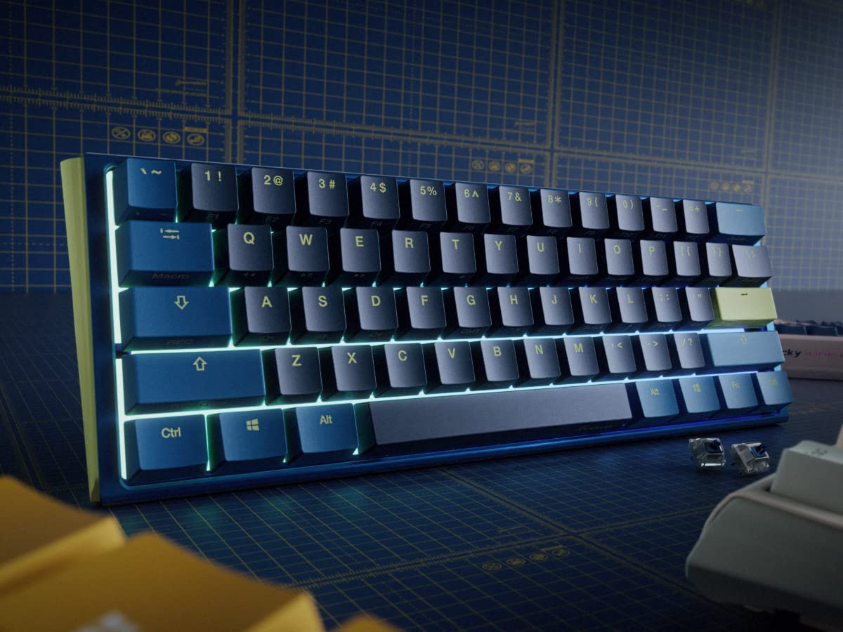 Ducky One 3 Mini Daybreak 60% Mechanical Keyboard: Quack Mechanics Dampening, Hot-Swappable Cherry MX Clear Switches, High-Density PBT Tripleshot Keycaps, RGB, US