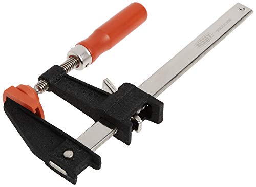 Bessey Clutch Style Bar Clamps - 6 In 600 lb - GSCC2.506 - Woodworking Clamps with Ergonomic Handle, Non-Marring Pads, Durable Cast-Iron Jaws & Serrated Rail for Carpentry & Cabinetry