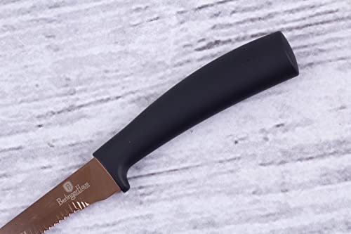Berlinger Haus 11 Piece Knife Set, Eco Friendly Knives Set for Kitchen, Cooking Knives with Ergonomic Handles, Sharp Cutting Stainless Steel Chef Knife Set, Rose Gold