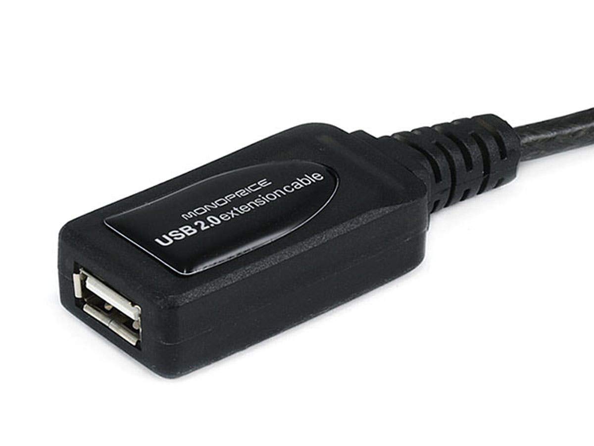 Monoprice 49ft 15M USB 2.0 A Male to A Female Active Extension / Repeater Cable (Kinect & PS3 Move Compatible Extension)