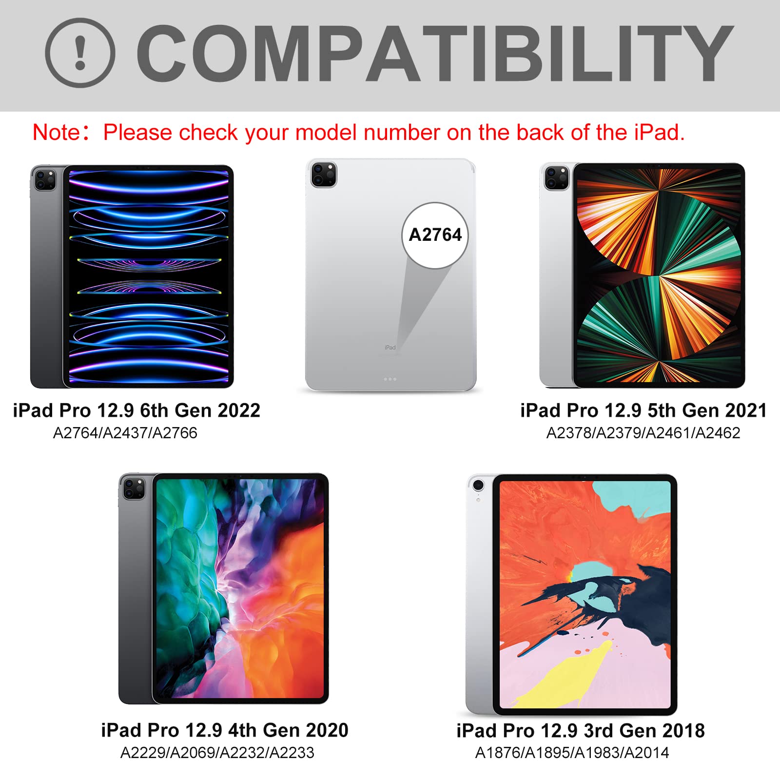 Case for iPad Pro 12.9 2022/2021/2020/2018 Gen 6th/5th/4th/3rd,2 in 1 Detachable Magnetic Case,Anti-fingerprint Frosted Case and Washable Leather Protective Cover Support Pen Charger(Blue)