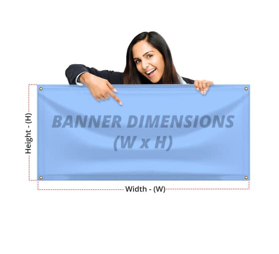 BannerBuzz Custom Fabric Mesh Banner, 115 GSM Polyester Mesh Fabric, Hemmed Edges with Grommets, Single Sided Print, 1440 DPI Dye Sublimation Printing (8’ W X 5’H)