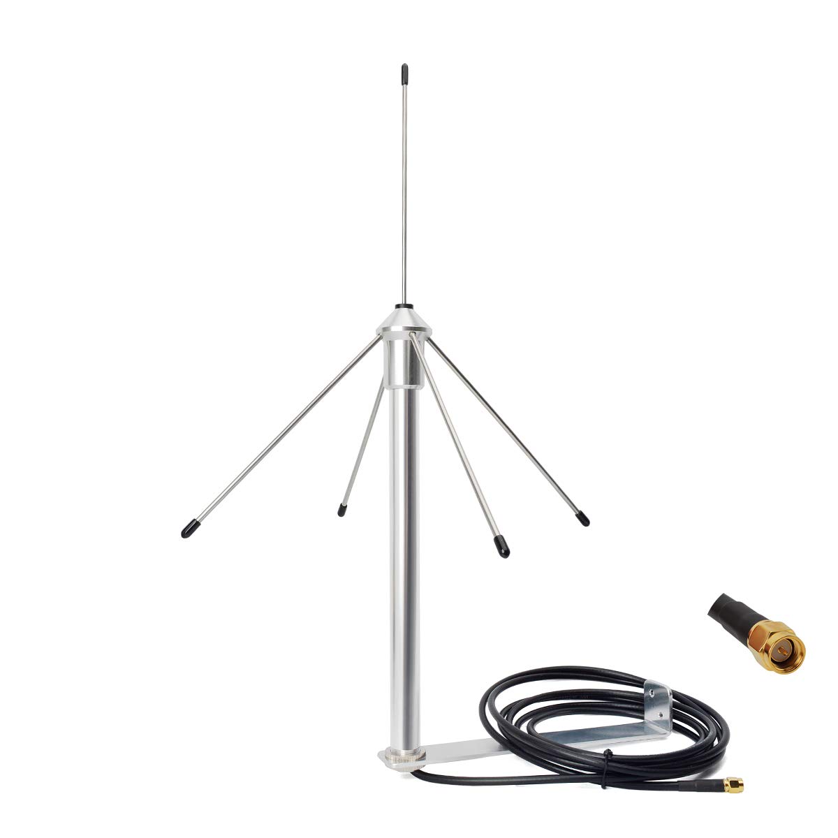 HYS 433Mhz 3dbi Omni Antenna 50 Ohm GSM Aerial W/3M(9.8ft) RG58 Coaxial Cable SMA Male Plug and Mounting Bracket