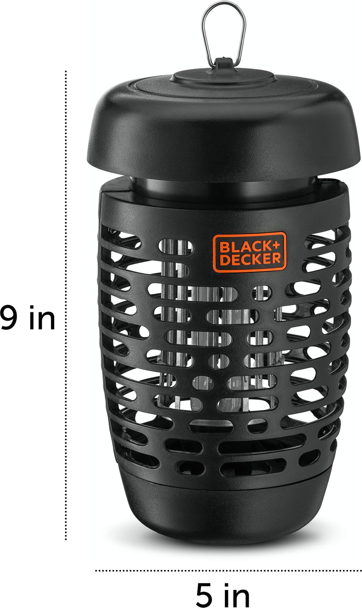 BLACK + DECKER Bug Zapper- Mosquito Repellent and Mosquito Zapper- Fly Traps for Indoors & Outdoors- Gnat & Moth Traps- Bug Catcher & Killer 600 Sqft Coverage Fly Trap for Insects