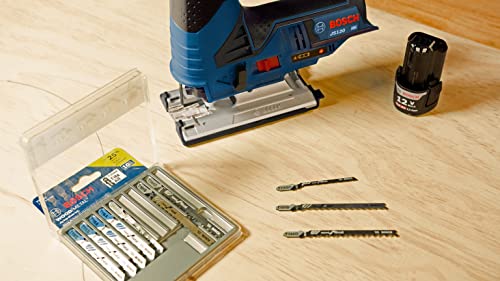 BOSCH T5002 T-Shank Multi-Purpose Jigsaw Blades, 10 Piece, Assorted, Jig Saw Blade Set for Cutting Wood and Metal