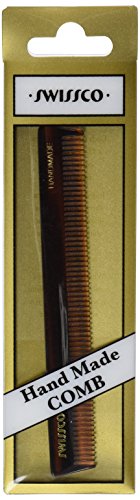 Moustache and Beard Comb by Swissco | Hair Comb for Men | Handmade Tortoise Combs for Men | Pocket Comb,Brown,4.5 Inch comb