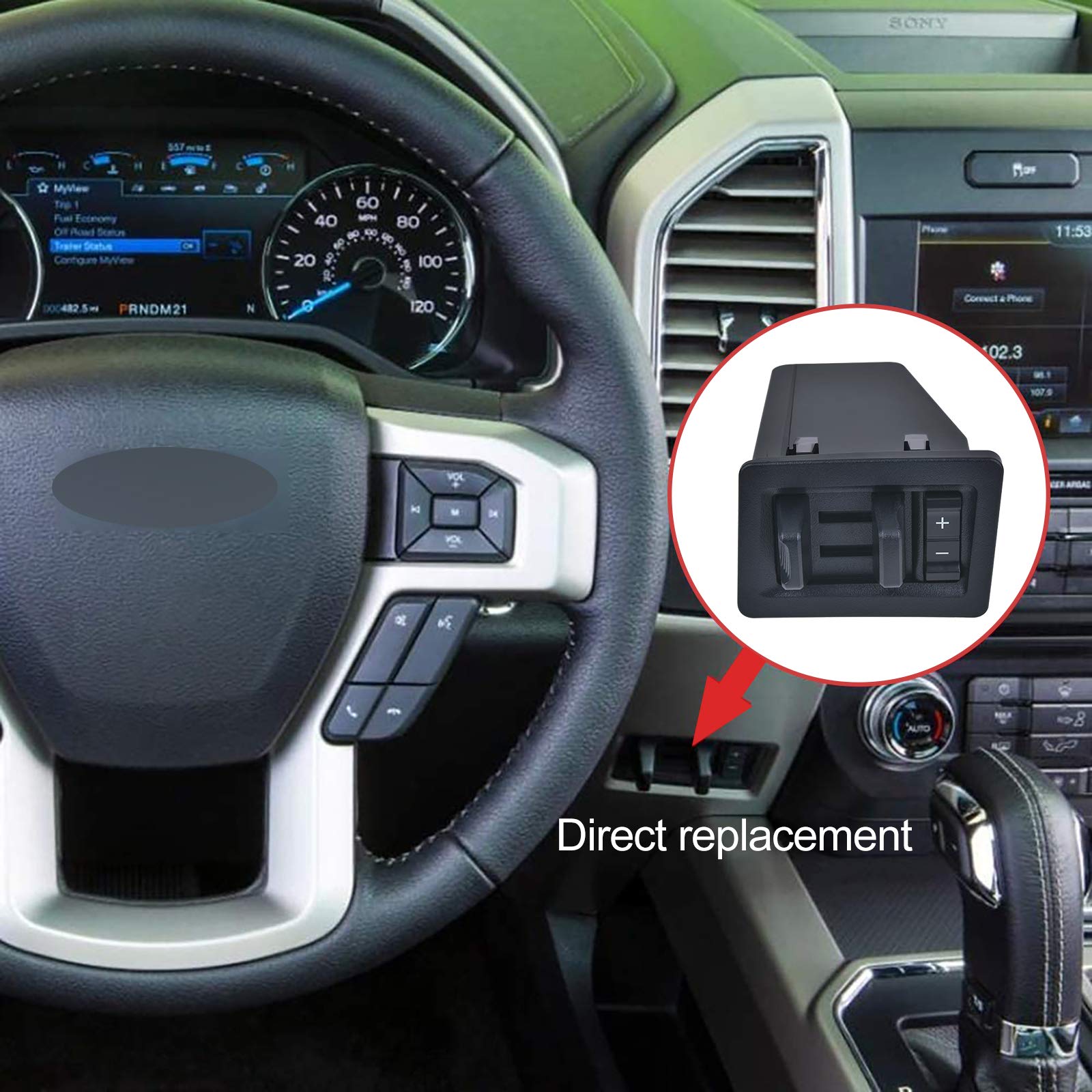 BDFHYK Trailer Brake Controller Module Kit Compatible with Ford F-150 F150 2015-2020 Brake Controller Replaces FL3Z19H332AA JL3Z19H332AA JL3Z2C006AA
