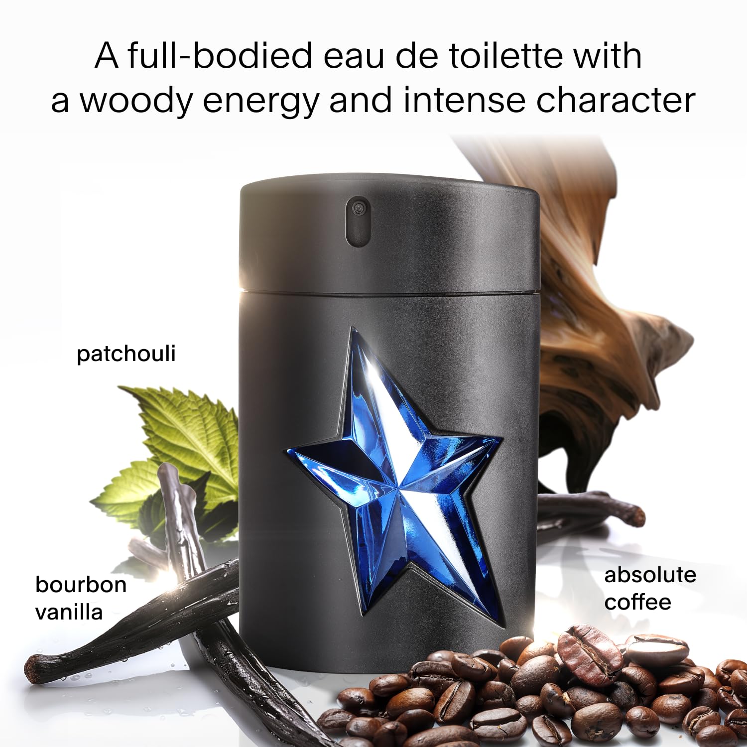 Mugler A*Men - Eau de Toilette - Mens Cologne - Woody & Ambery - With Patchouli & Coffee Extract - Long Lasting Fragrance - 3.3 Fl Oz