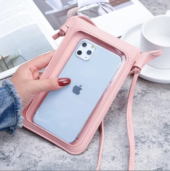 Pretty DS luxury Bag Cell Phone Purse Wallet with Credit Card,ID, Slots for all ladies., pink