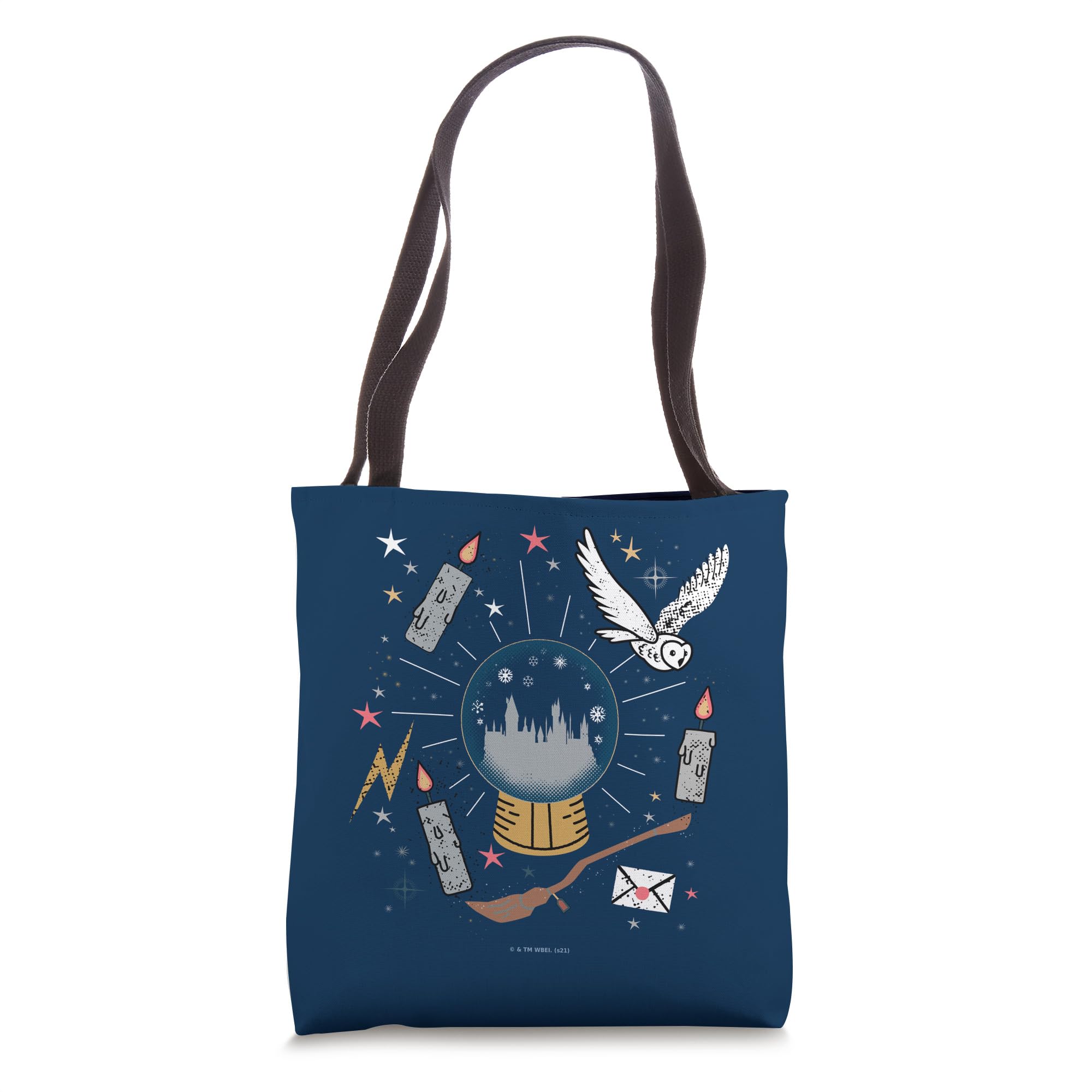 Harry Potter Hogwarts Holiday Snowglobe Hedwig Tote Bag