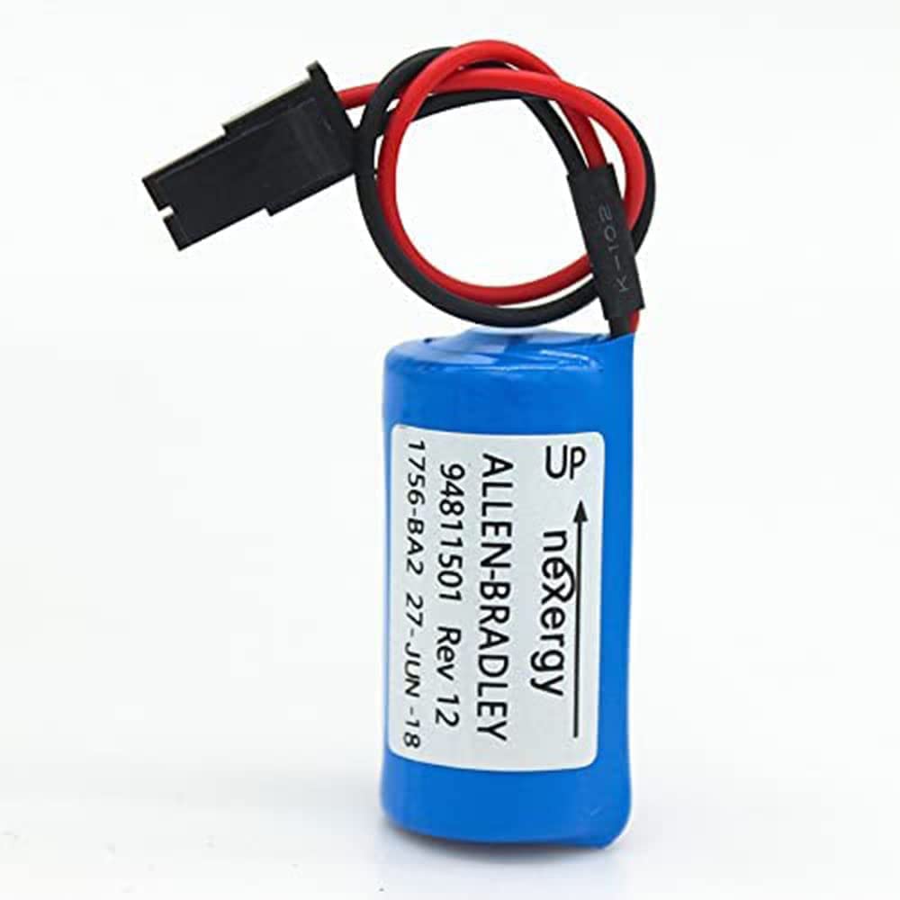 BAOBUTE 10PCS 3.0V 1756-BA2 1800mAh PLC Replacement BR2/3A-AB Battery with Plug for Allen Bradley 1747-BA 1770-XO CNC Machine