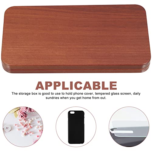 Cabilock Desktop Stand Desktop Stand Glass Containers 4pcs Metal Portable Storage Box Empty Tins with Lid Screen Protector Organizer Desktop Stand Glass Containers Glass Containers