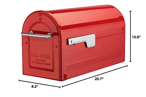 Architectural Mailboxes 7900-7R-SR Boulder Mailbox, Red