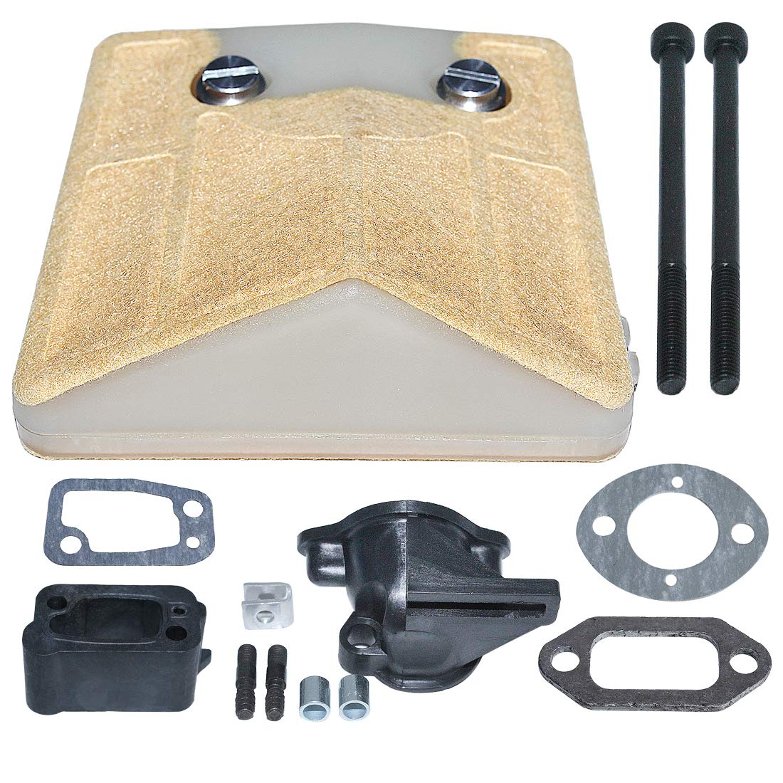 AUMEL 501807105 Intake Manifold Bolt Adaptor Air Filter Kit For Husqvarna 266 61 66 Chainsaw -M5