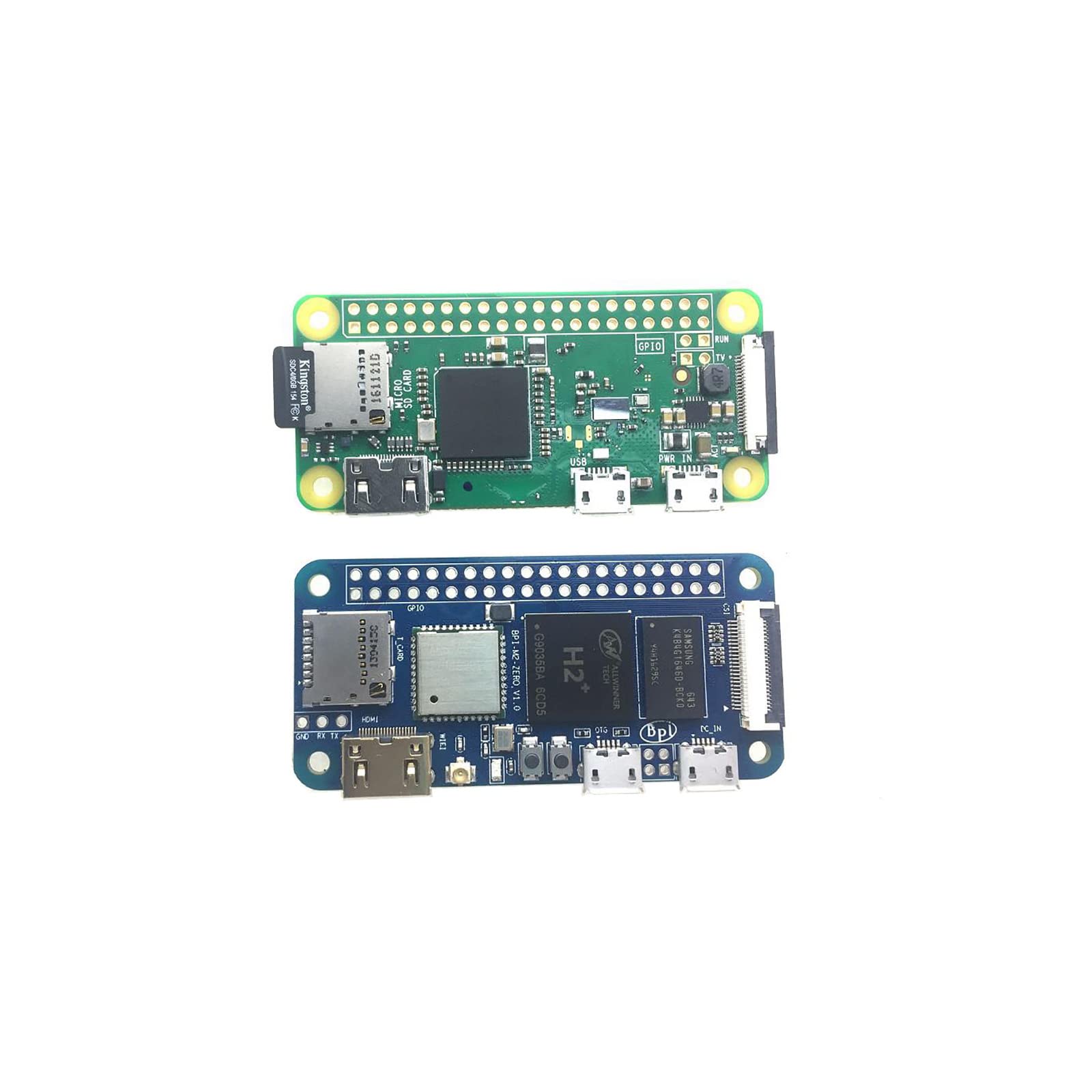 Banana Pi M2 Zero Open Source Single Board Computer Onboard Quad Core Cortex-A7 Alliwnner H3 CPU 512MB DDR3 RAM WiFi (AP6212) & Bluetooth for IoT Compatible with Raspbian Android Linux