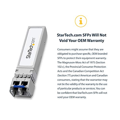 StarTech.com Cisco Meraki MA-SFP-1GB-SX Compatible SFP Module - 1000BASE-SX - 1GbE MMF Optic Transceiver - LC 550m - 850nm - DDM Cisco Meraki MS225, MX400 (MASFP1GBSXST)