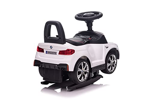 Best Ride On Cars BMW 4 in 1 Battery Powered Push Car, White, Large