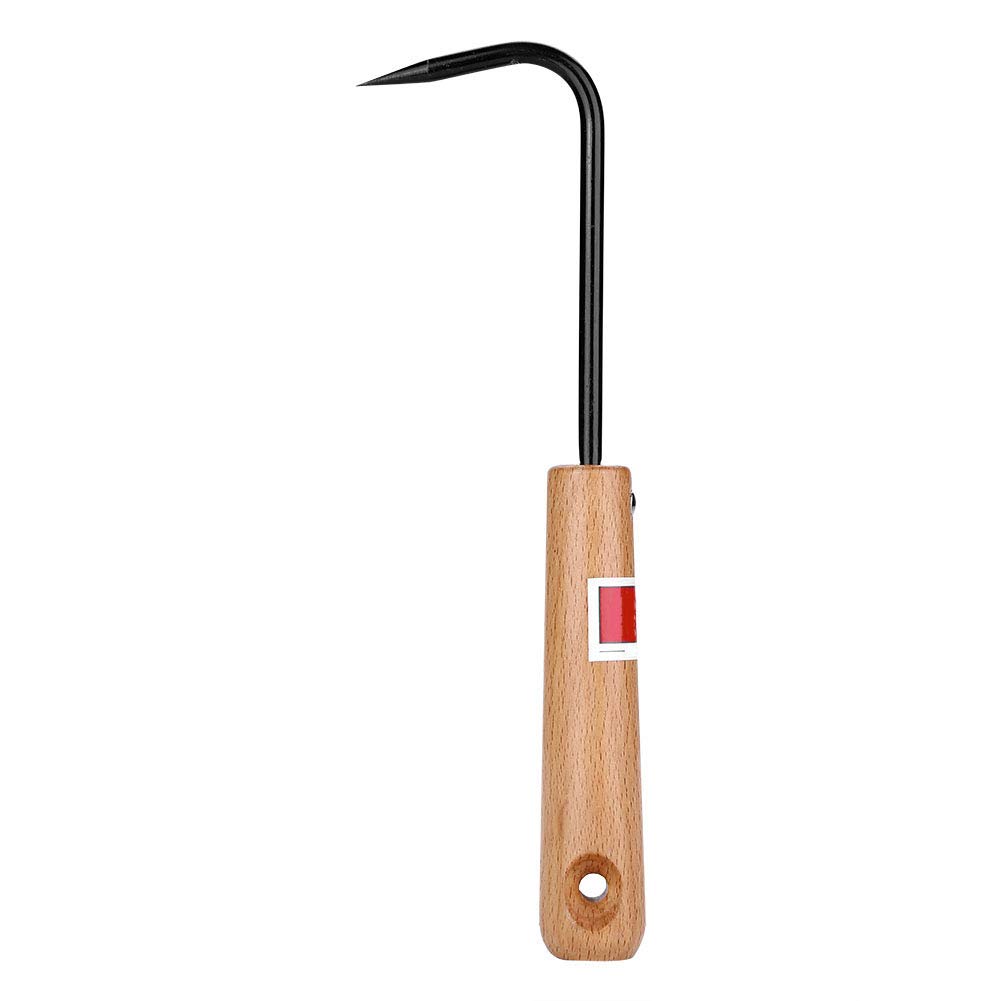 Bonsai Root Hook, Handle Weeder Garden Weeding Digging Cultivator Weed Remover Tool Single-Claw for Home Outdoor Garden
