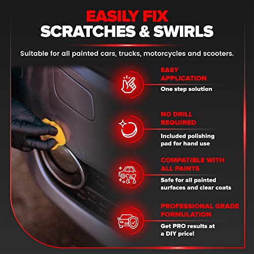 Carfidant Scratch and Swirl Remover - Ultimate Car Scratch Remover - Polish & Paint Restorer - Easily Repair Paint Scratches, Scratches, Water Spots! Car Buffer Kit 3 Pack