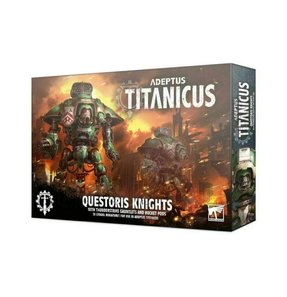 Games Workshop Adeptus Titanicus: Questoris Knight with Thunder Strike Gauntlets and Rocket Pods