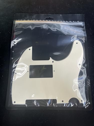 FLEOR 3Ply Cream 8 Hole TL Pickguard Guitar Humbucker Pick Guard HH with Screws Fit USA/Mexican Standard TL Style Guitar Part