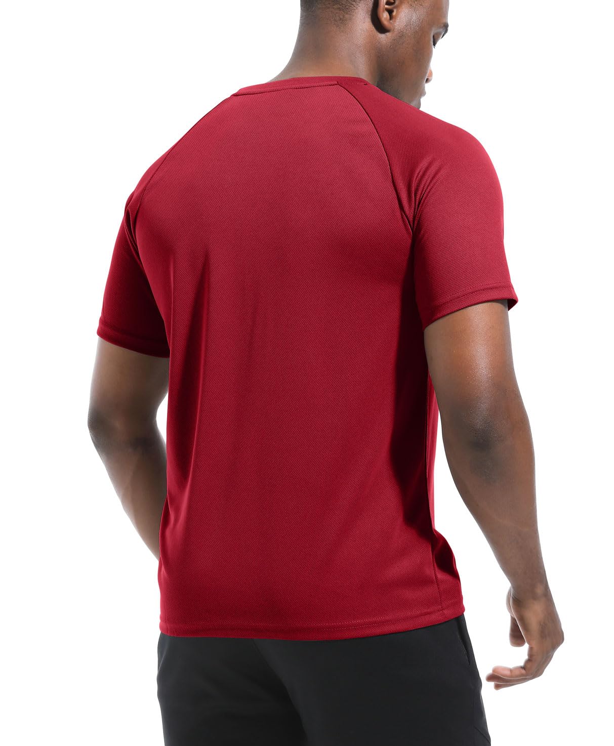 Boyzn 3 Pack Workout Shirts for Men, Moisture Wicking Quick Dry Active Athletic Men's Gym Performance T Shirts Black/Navy/Red-3P01-L