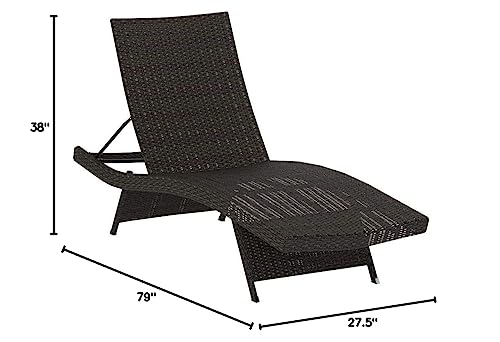 Christopher Knight Home Salem Outdoor Wicker Adjustable Chaise Lounge, Multibrown