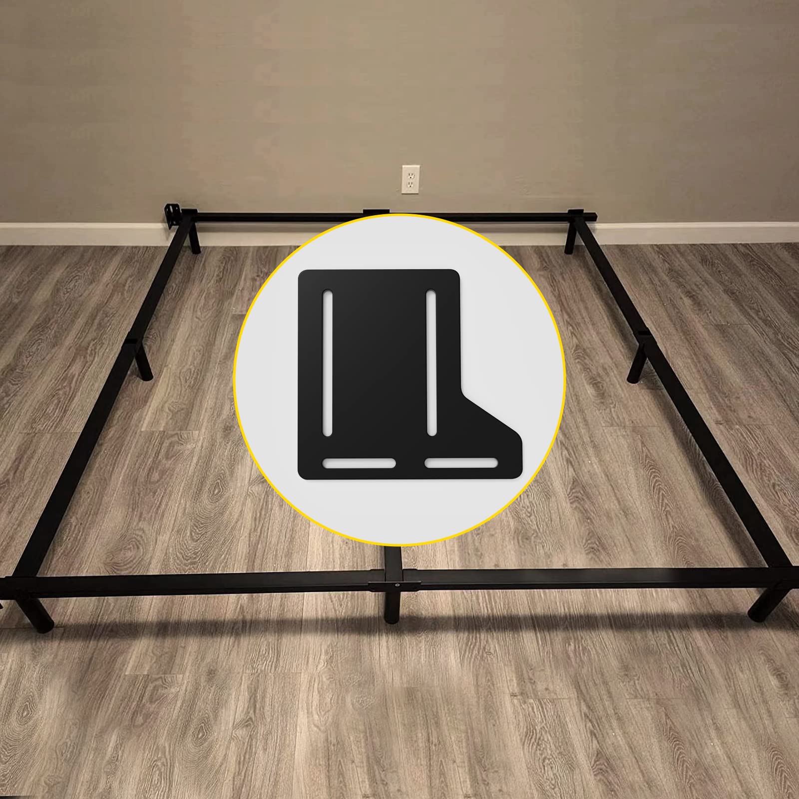 Bed Frame Brackets 2PCS Bed Rail Hardware Adapter for Headboard Heavy Duty Metal Bed Frame Extenders Attachment Brackets for Adjustable Bed Base Parts