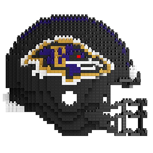 FOCO Baltimore Ravens NFL 3D BRXLZ Construction Toy Blocks Set - Helmet, 1378 pieces
