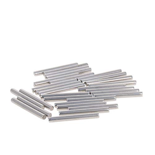 Bettomshin 100Pcs 0.08" x 0.71" (DxH) 304 Stainless Steel Dowel Pin Cylindrical Dowel Pins 2x18mm Shelf Pegs for Metal Devices Furniture Installation Wood Bunk Bed Support Shelves Silver Tone