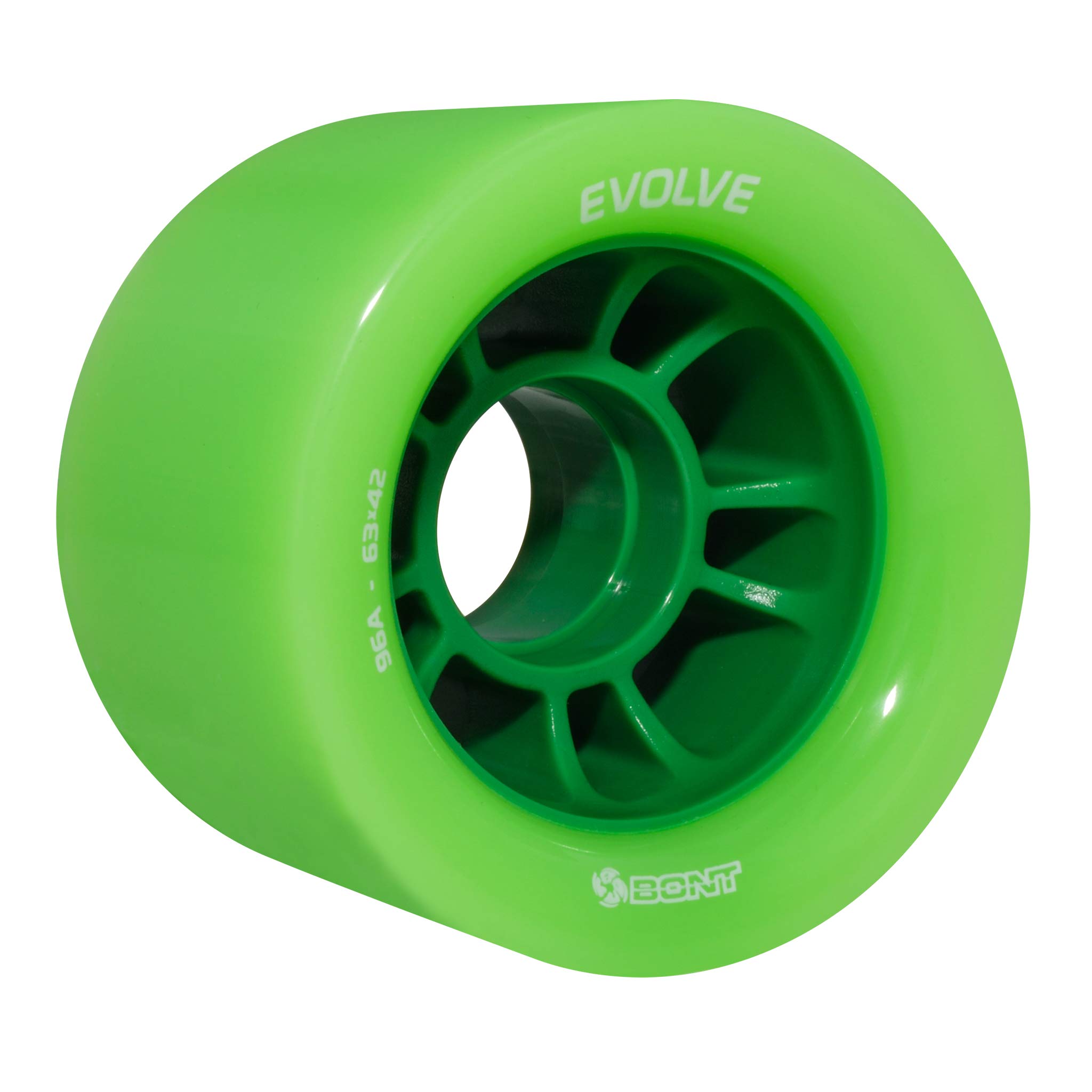 Bont Skates - Evolve Speed Skate Wheel - Indoor Roller Skate Wheels - Rollerskate Wheels - 88A 94A 96A 98A - Blue Pink Green Orange - Set of 4 (Blue 88A)