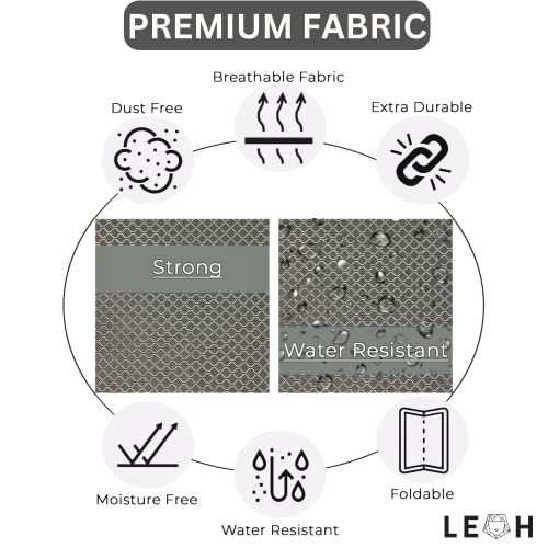 LEOH Extra Large Storage Bag for Clothes | Heavy Duty Storage Bags | Blanket Storage Bags with Zipper | Strong Packing Bags for Moving Comforter Underbed Bedding Blankets Quilts Pillows | 2x 180L