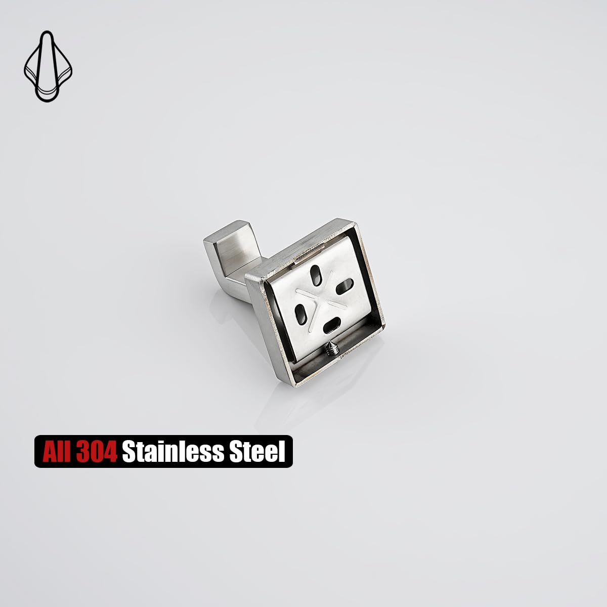 JQK Bathroom Towel Hook Brushed, Coat Robe Clothes Bath Wall Hooks for Kitchen Garage SUS 304 Stainless Steel Thick 0.8mm, 2 Pack Brushed Steel, TH250-BN-P2