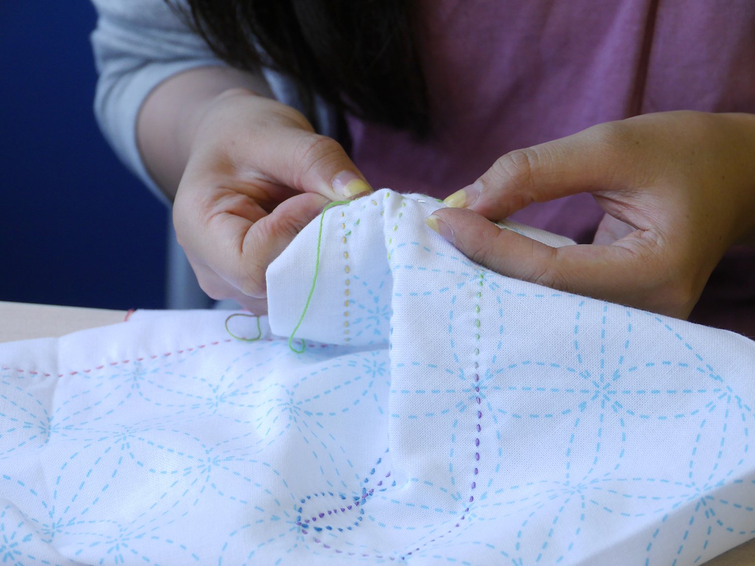 Nazca Sashiko cloth indigo 6