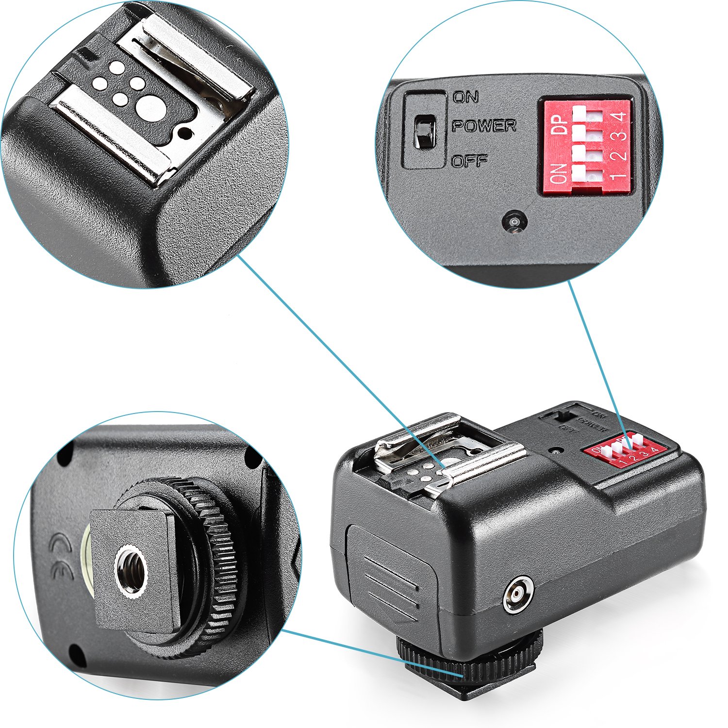 Neewer 16 Channel Wireless Remote Flash Trigger and 2.5mm PC Receiver for Compatible with Canon 580EX II 580EX 550EX 540EZ Nikon SB900 SB800 SB600 SB28 Neewer TT860 TT850 TT560 Olympus Pentax Sigma